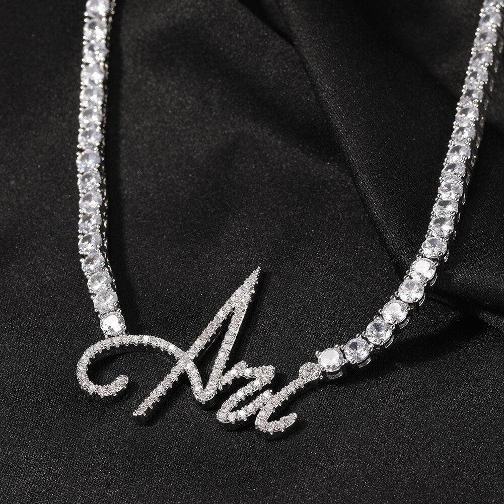 Custom Slim Cursive Necklace – Lux Collections Boutique